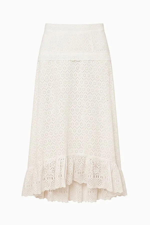 Ulla Johnson Violetta Cotton Skirt - Pristine