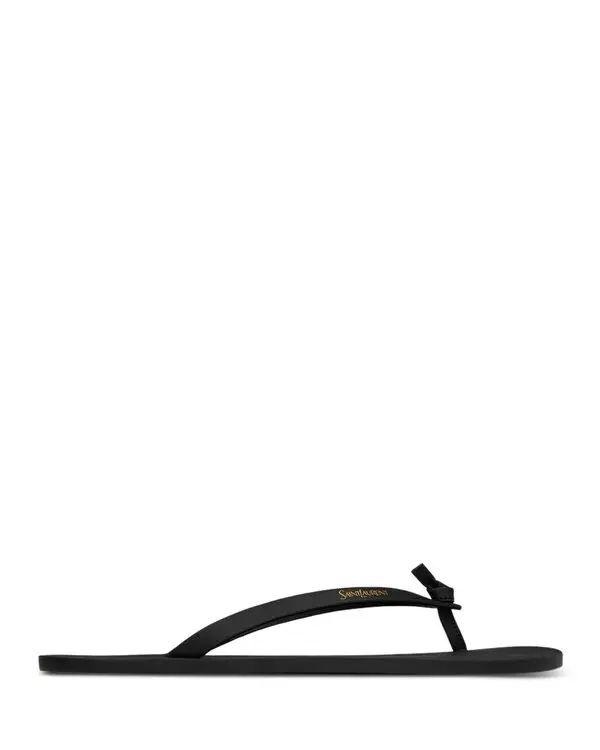 Saint Laurent Calfskin Pool Flip-flops