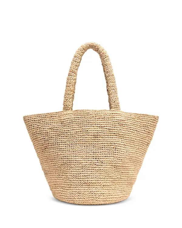 Whistles Woven Straw Tote With Charm Detail