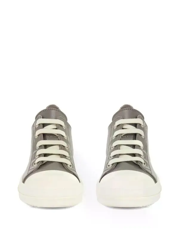 Rick Owens Lace-up Leather Sneakers - Grey
