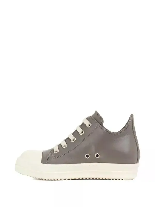 Rick Owens Lace-up Leather Sneakers - Grey