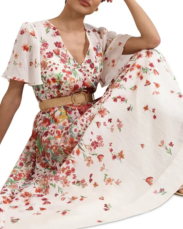 PHASE EIGHT Petites Lovette Floral Midi Dress