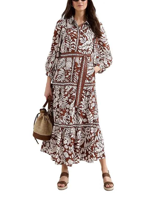 PHASE EIGHT Coralie Print Midi Dress