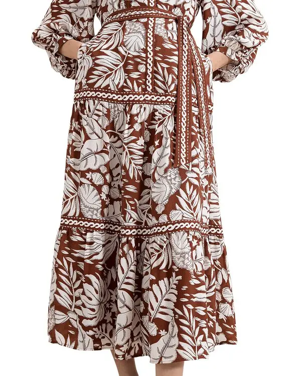 PHASE EIGHT Coralie Print Midi Dress