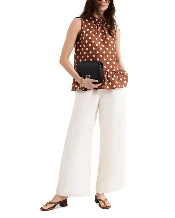 PHASE EIGHT Peplum Polka Dot Blouse