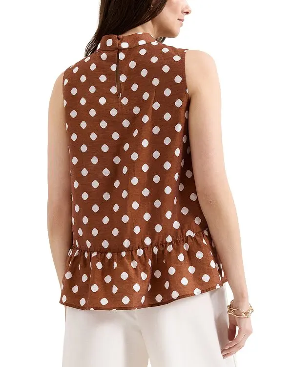 PHASE EIGHT Peplum Polka Dot Blouse