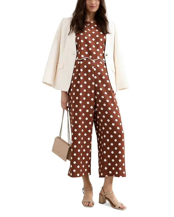 PHASE EIGHT Alia Spot Double Layer Jumpsuit