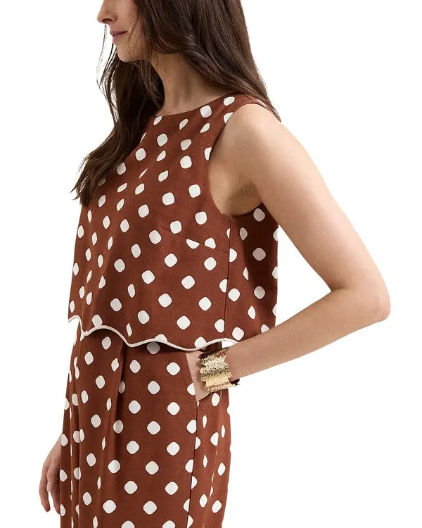 PHASE EIGHT Alia Spot Double Layer Jumpsuit