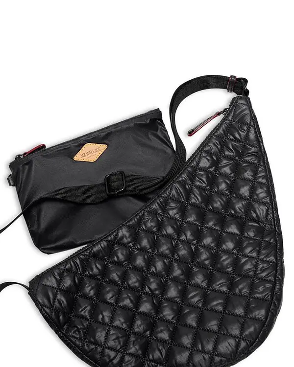 Mz Wallace Metro Quilted Smile Bag - Black