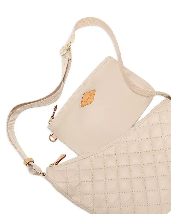 Mz Wallace Quilted Crossbody Bag - Buff