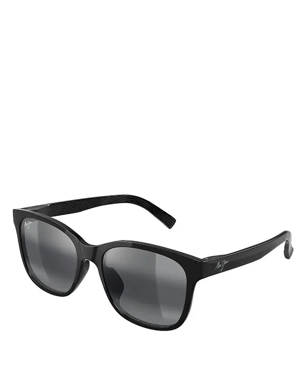 Maui Jim Polarized Square Sunglasses, 56mm - Black