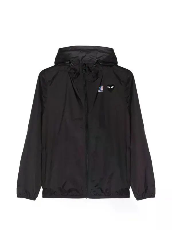 Play Comme Des Garcon X K-way Logo Patch Hooded Jacket