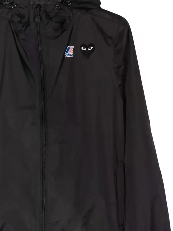 Play Comme Des Garcon X K-way Logo Patch Hooded Jacket