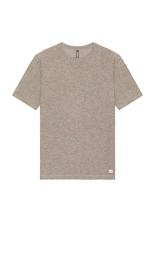 Vuori Strato Tech Tee In Grey - Heather Grey