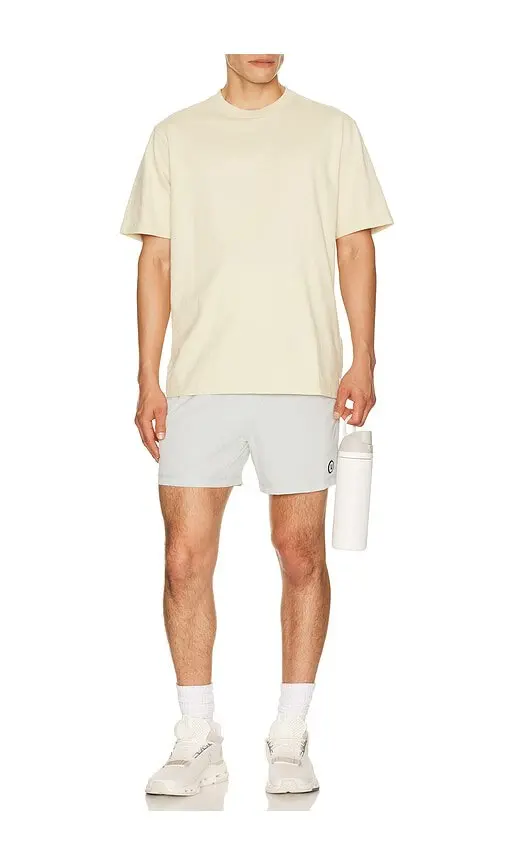 Vuori Heavyweight Relaxed Tee In Cream - Sandstone