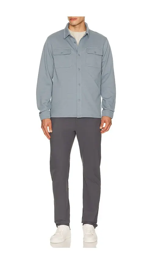 Vuori Waffle Knit Shirt Jacket - Abyss