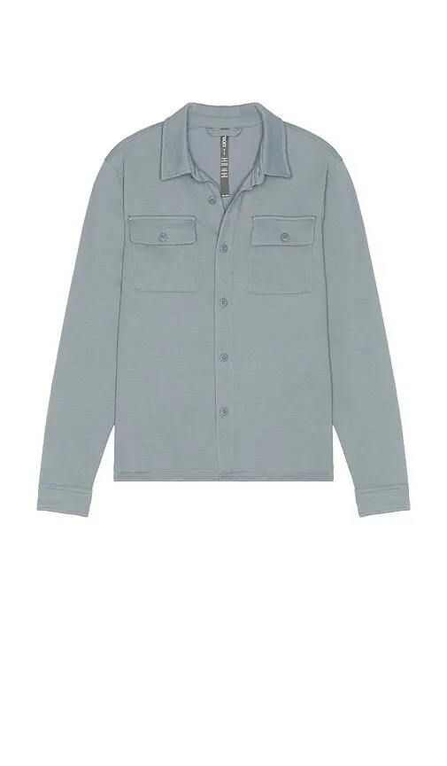 Vuori Waffle Knit Shirt Jacket - Abyss