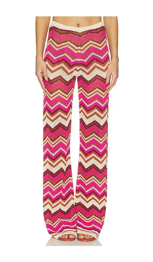 Devon Windsor Cierra Pant In Fuchsia,brown - Berry