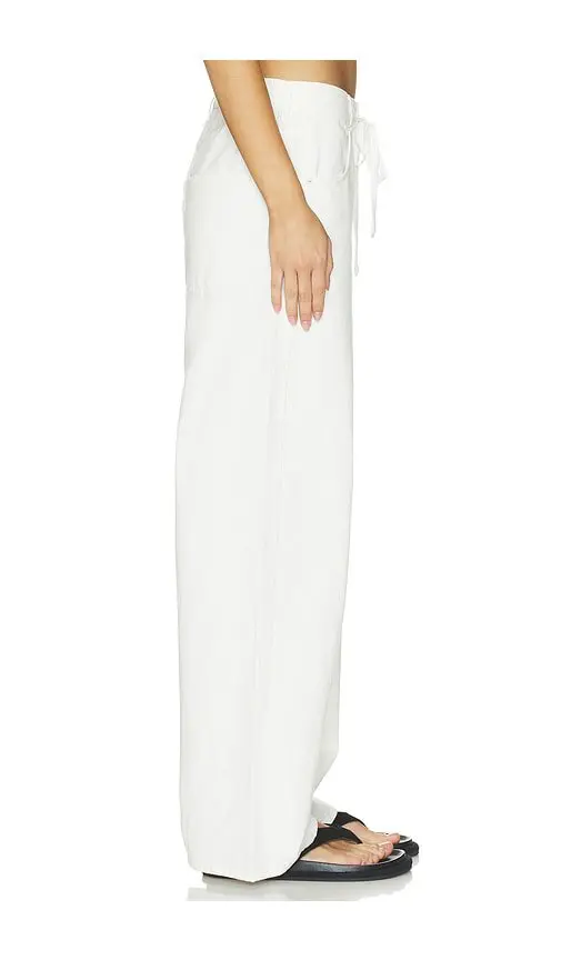 ELODIE THE LABEL Edda Wide Leg Twill Pants