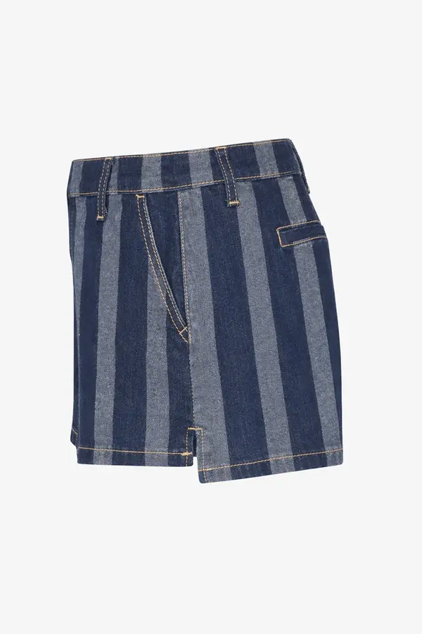 TT STUDIOS Amy Short In Striped Denim - Ventnor Ave.