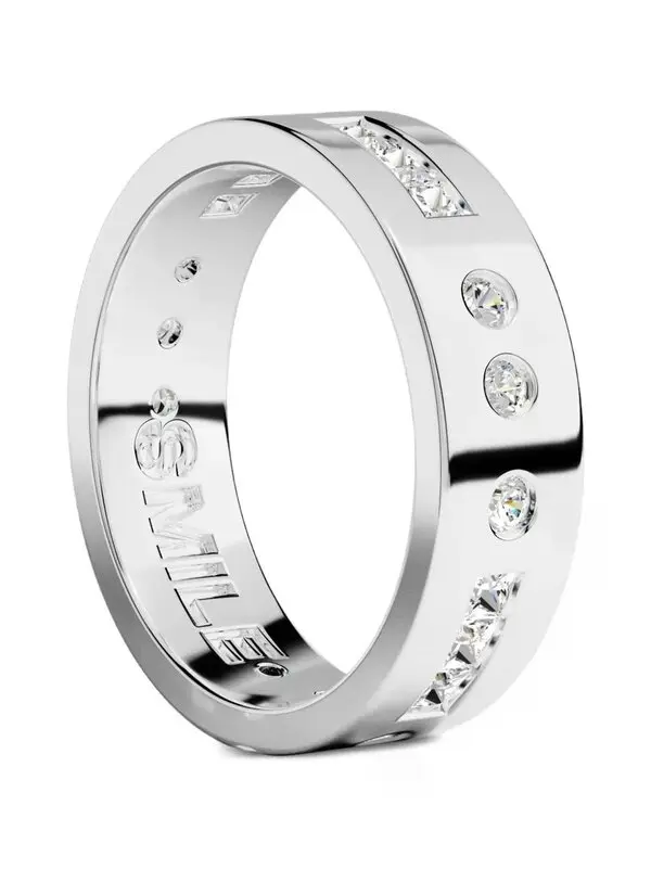 APM MONACO Smile" Engraved Ring - Silver