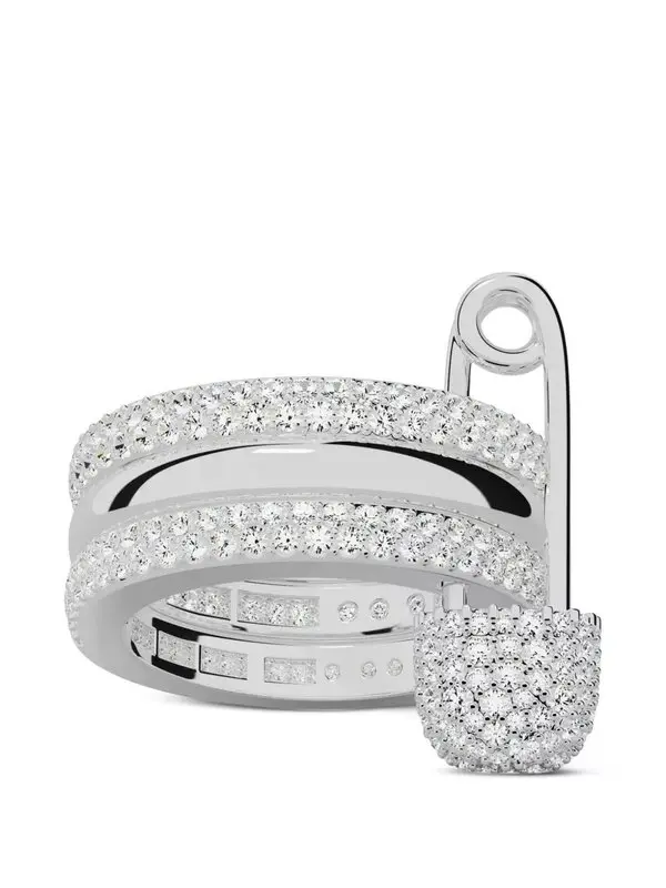 APM MONACO Safety Pin Ring - Silver