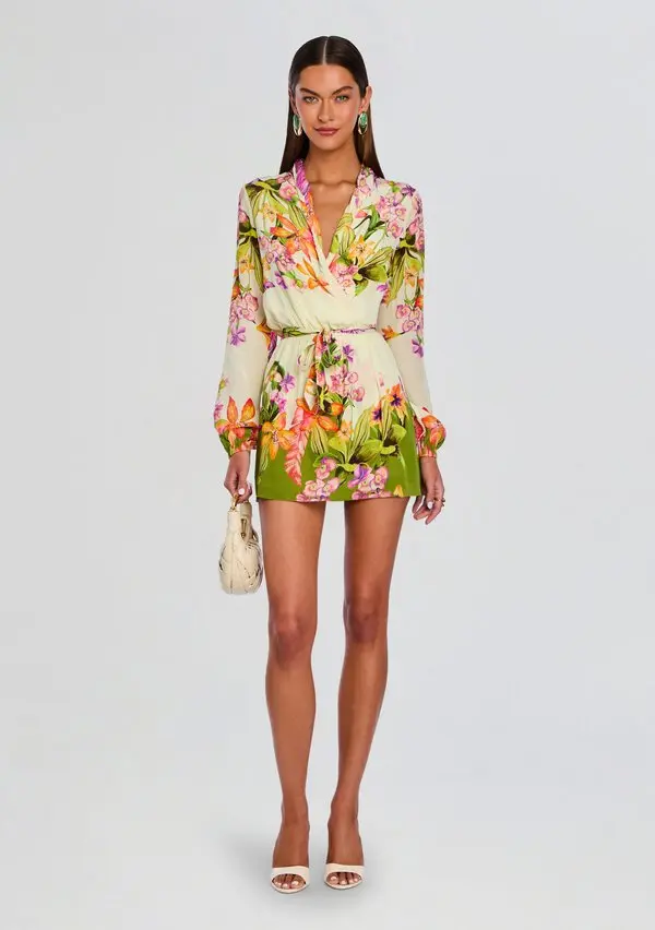 Rococo Sand Dio Mini Dress - Cream