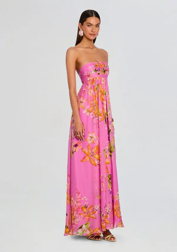 Rococo Sand Posy Strapless Maxi Dress