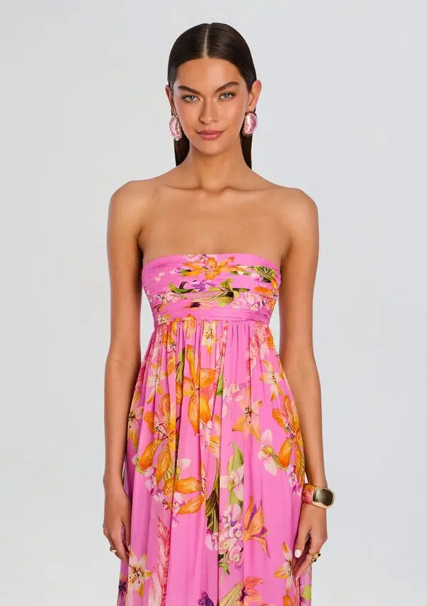 Rococo Sand Posy Strapless Maxi Dress