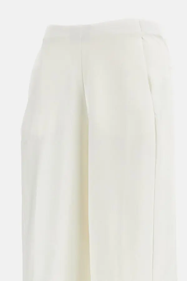 M.S.M. MILANO Stretch Cotton Wide-leg Trousers