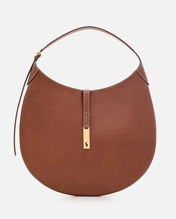 Polo Ralph Lauren Large Leather Shoulder Bag - Brown