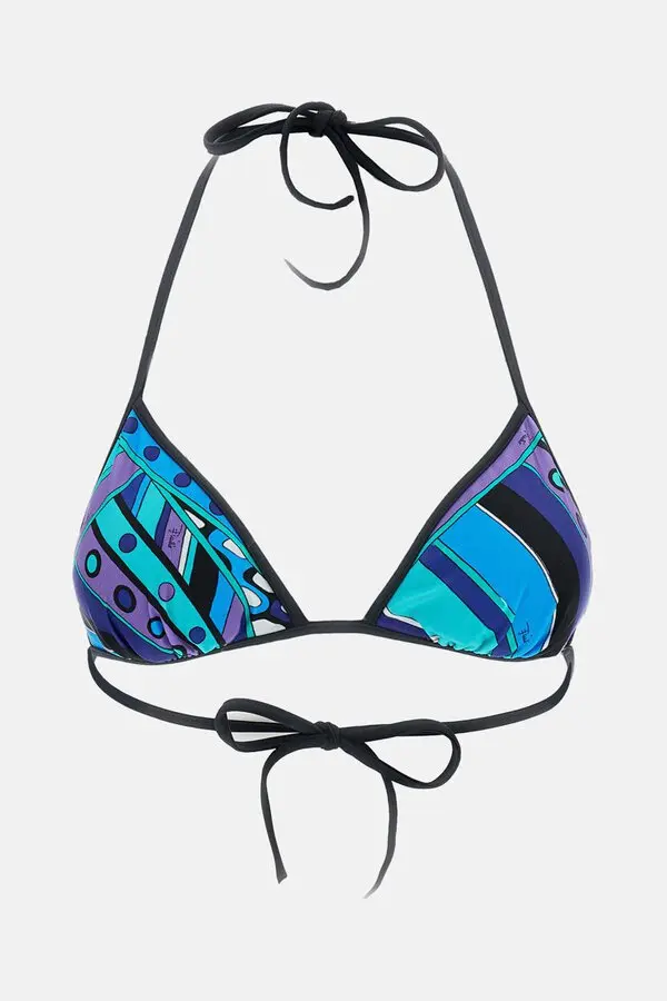Emilio Pucci Triangle Bikini Top - Sky Blue