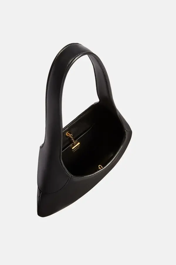 Khaite Joan Small Hobo Bag In Leather - Nero
