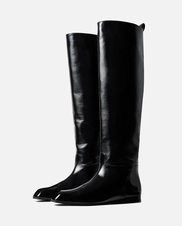 Khaite Knee-high Leather Boots - Black