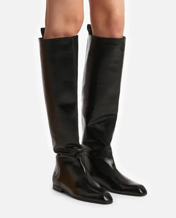 Khaite Knee-high Leather Boots - Black