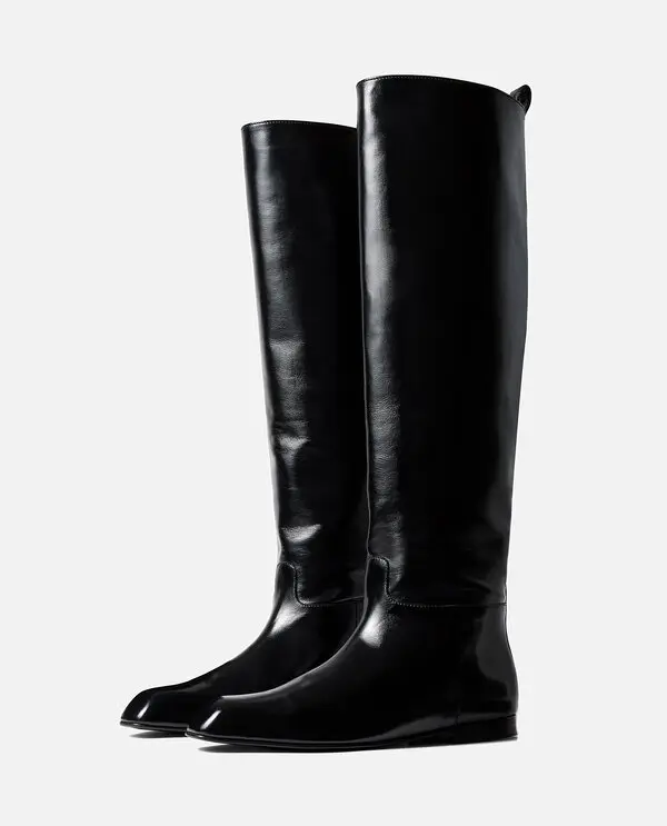 Khaite Knee-high Leather Boots - Nero