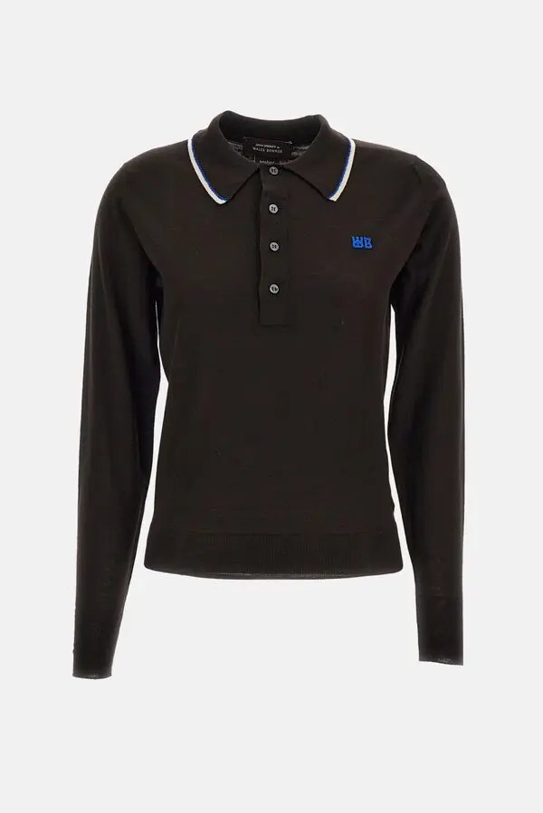 WALES BONNER John Smedley Long-sleeve Polo Shirt
