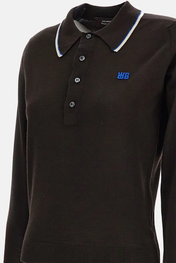 WALES BONNER John Smedley Long-sleeve Polo Shirt