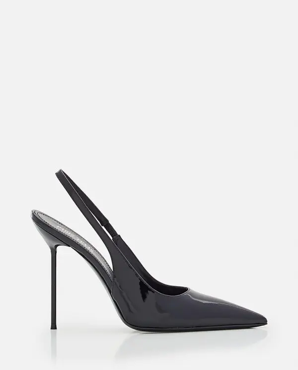 Paris Texas Lidia Slingback High Heel Shoes - Black