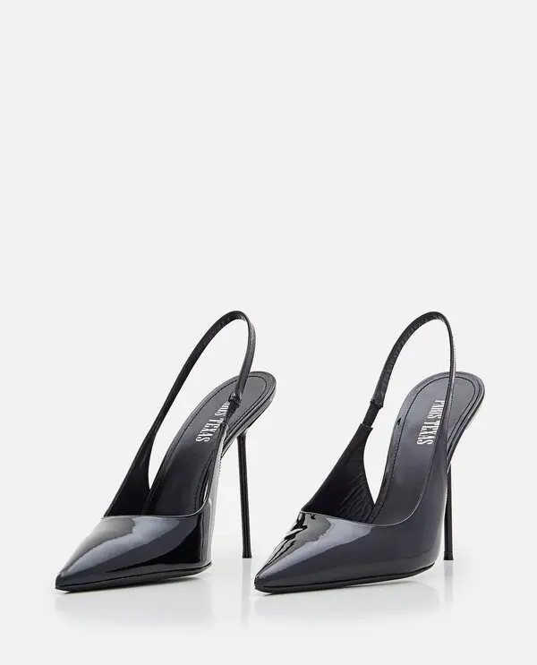 Paris Texas Lidia Slingback High Heel Shoes - Black