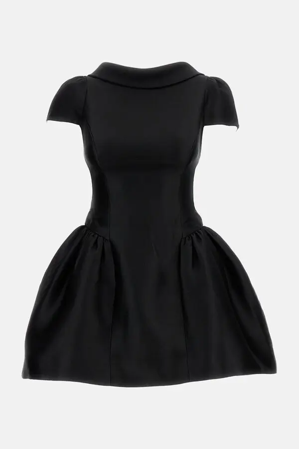 SELF-PORTRAIT Taffeta Mini Dress - Black