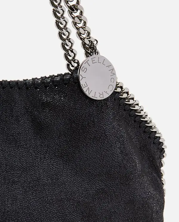Stella McCartney Falabella 3 Chains Eco Shaggy Deer Foldable Tote Bag - Black
