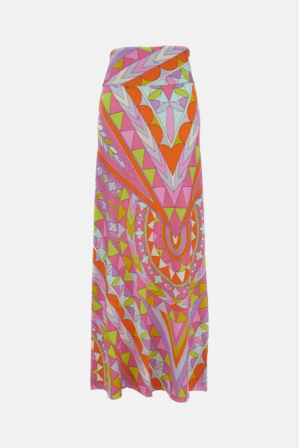 Emilio Pucci Long Printed Skirt