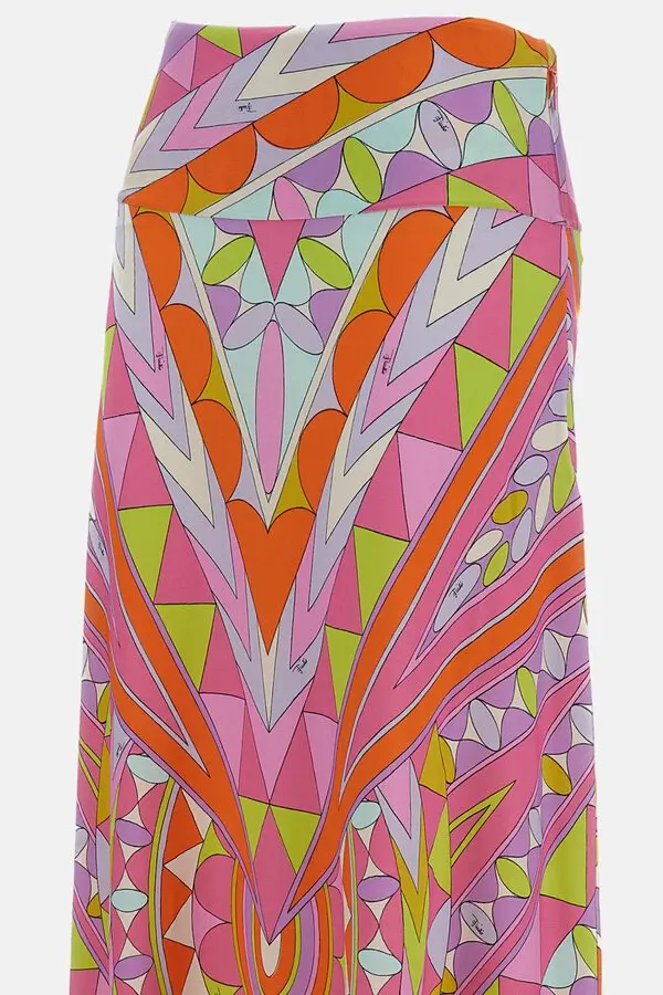 Emilio Pucci Long Printed Skirt