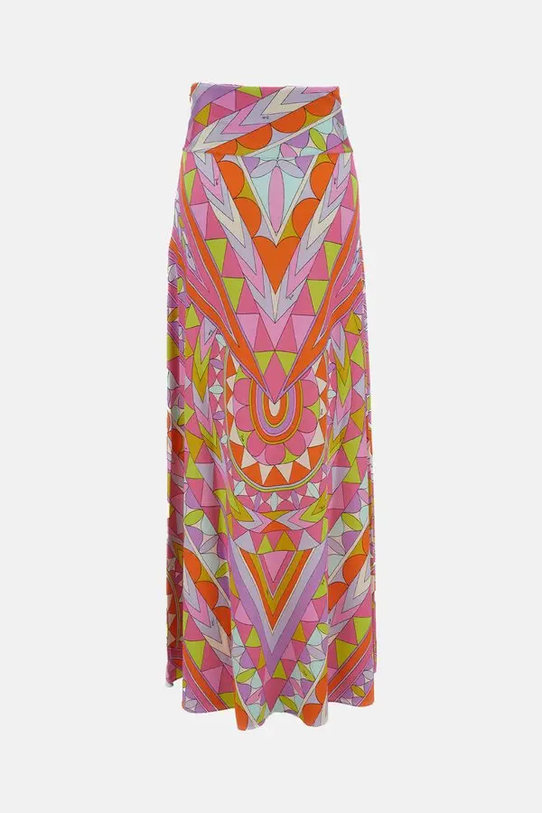 Emilio Pucci Long Printed Skirt