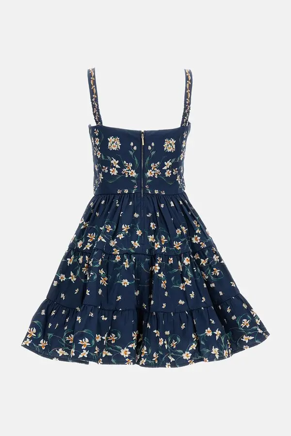 Agua Bendita Floral Print Mini Dress