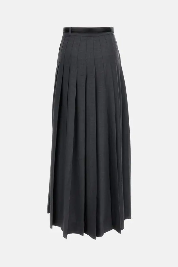 SELF-PORTRAIT Maxi Pleated Skirt