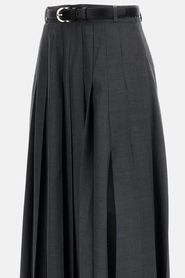 SELF-PORTRAIT Maxi Pleated Skirt