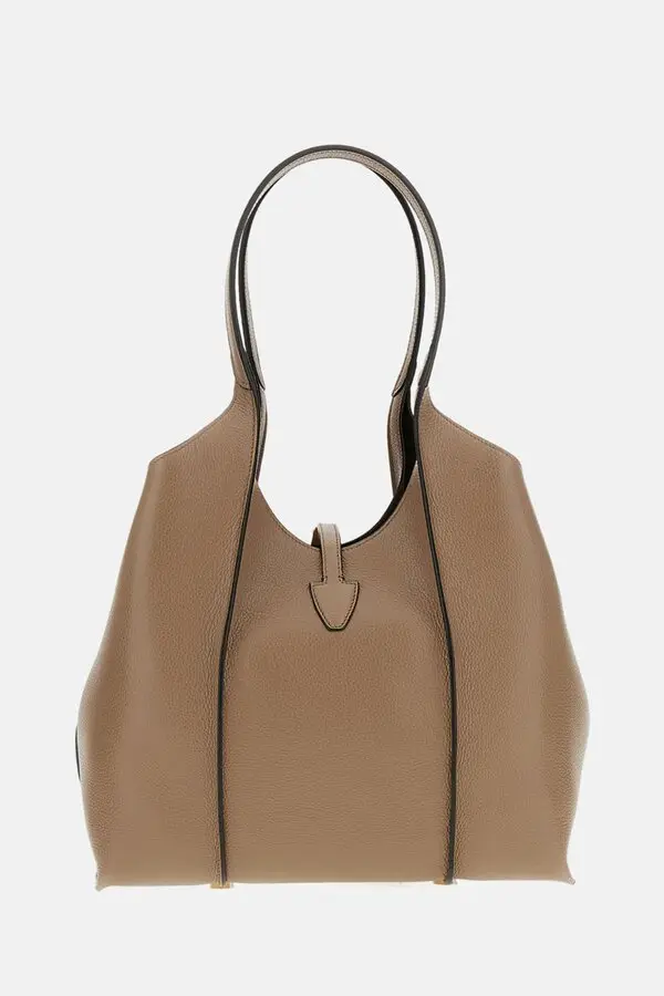 TOD'S T Timeless Small Shopping Bag In Leather - Brown