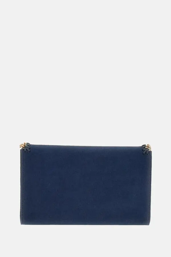 Stella McCartney Falabella Alter Suede Crossbody Wallet Bag - Blue